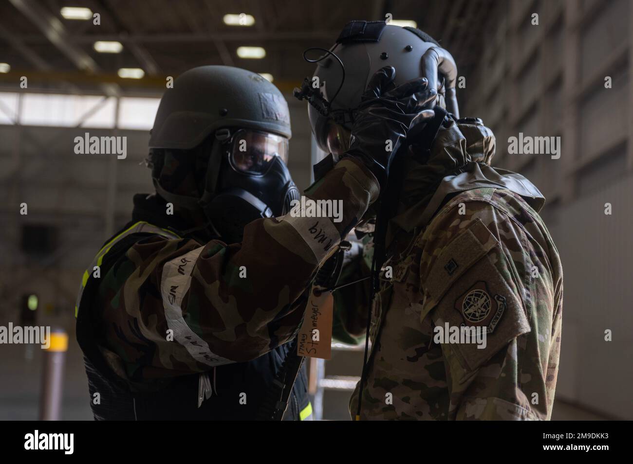 Capt. James Strohmeyer, 41st Airlift Squadron pilot, has his aircrew ...