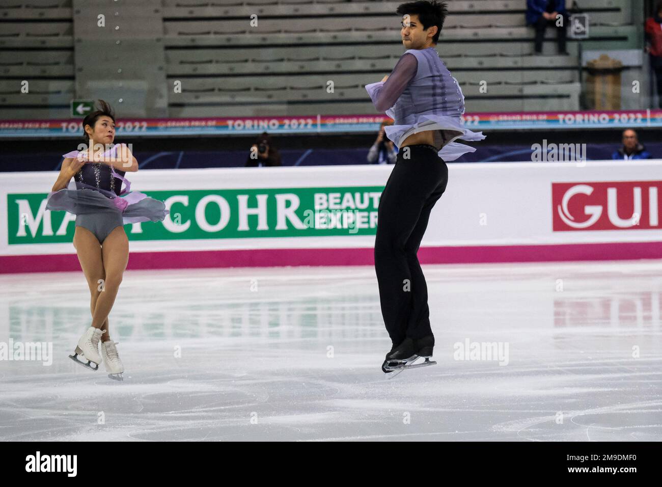 (L-R) Emily Chan and Spencer Akira Howe (USA) perform during the Senior ...
