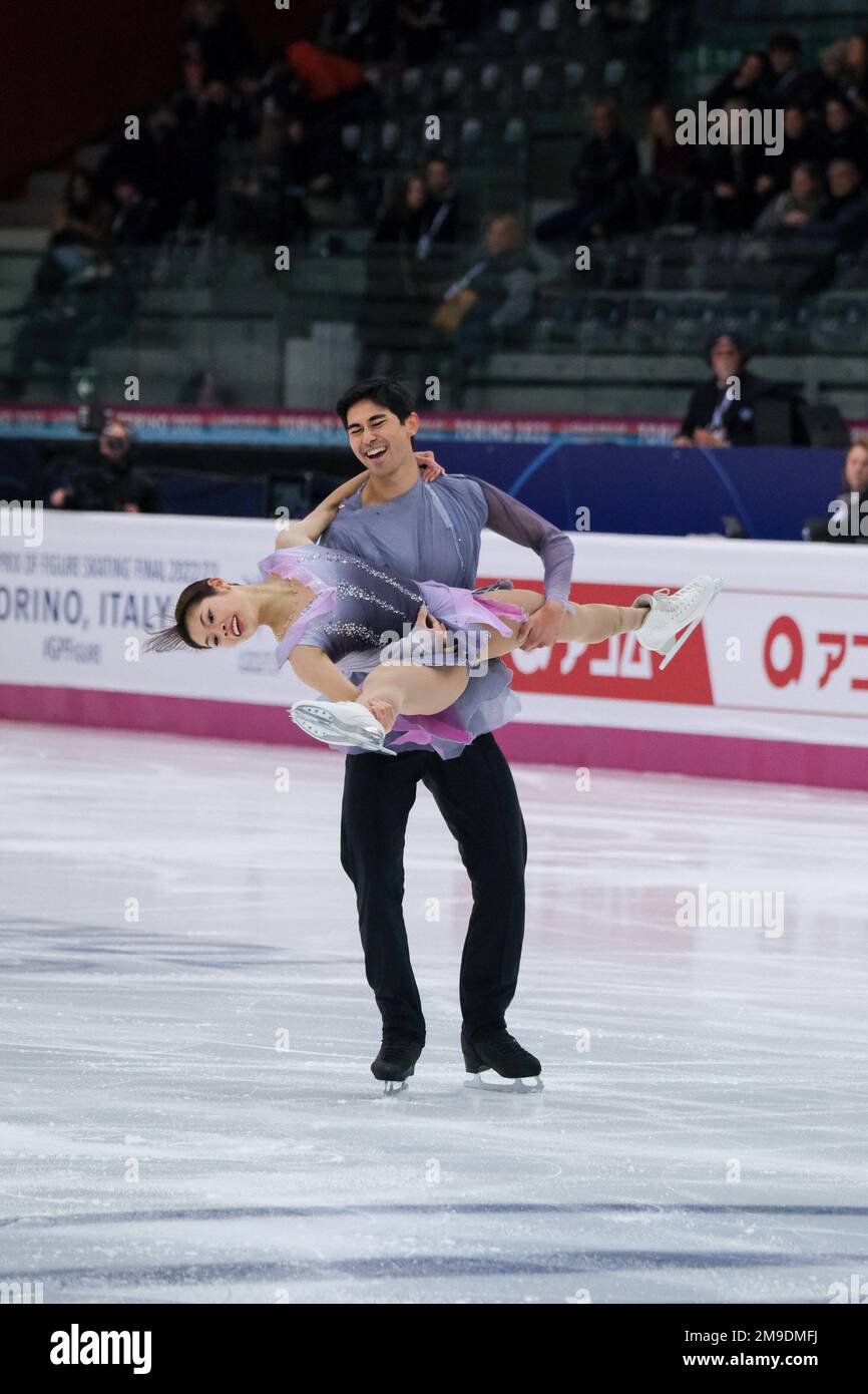 (L-R) Emily Chan and Spencer Akira Howe (USA) perform during the Senior ...