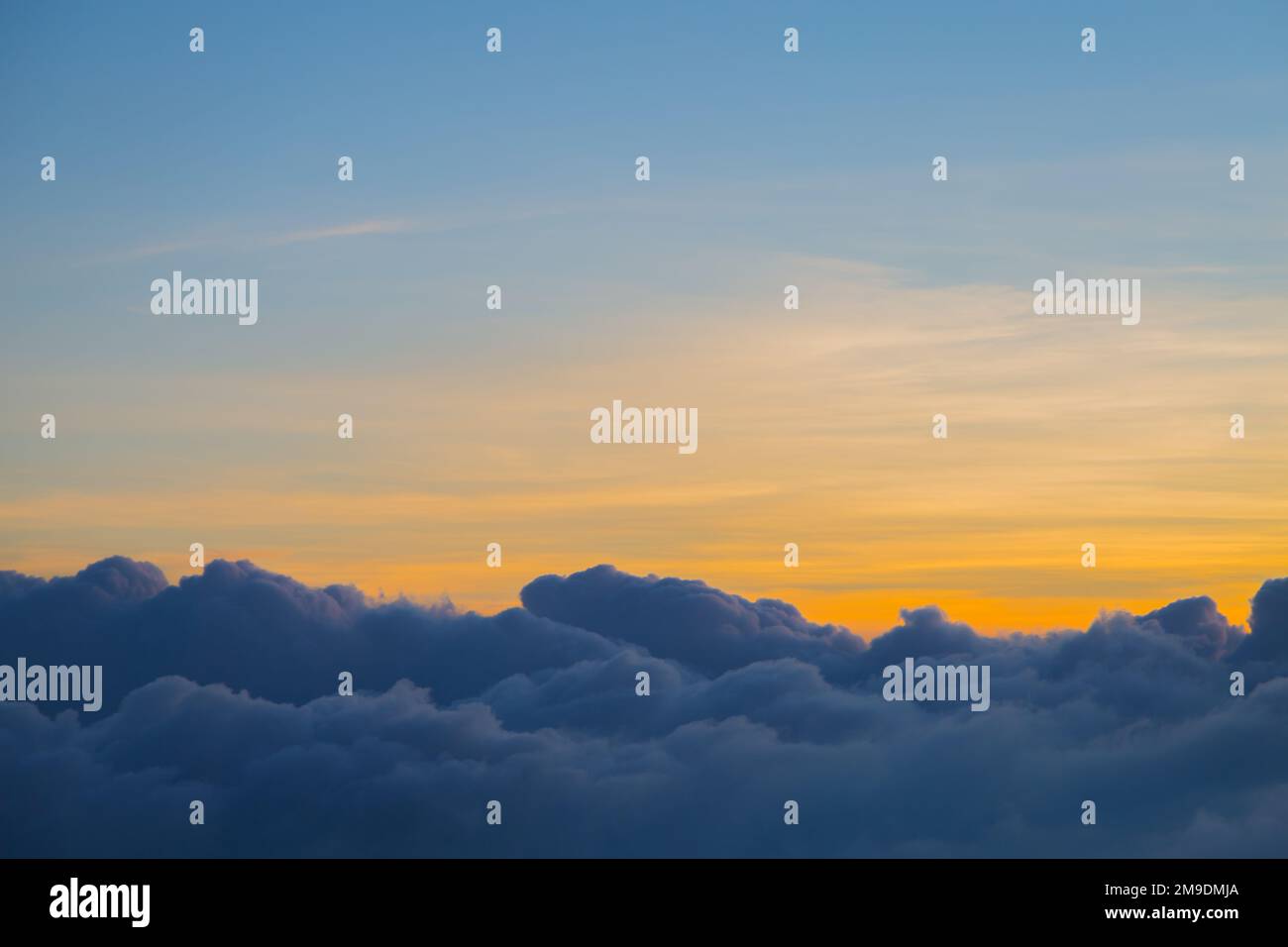 Beautiful sky and clouds before sunset shoot on the airplane Stock ...