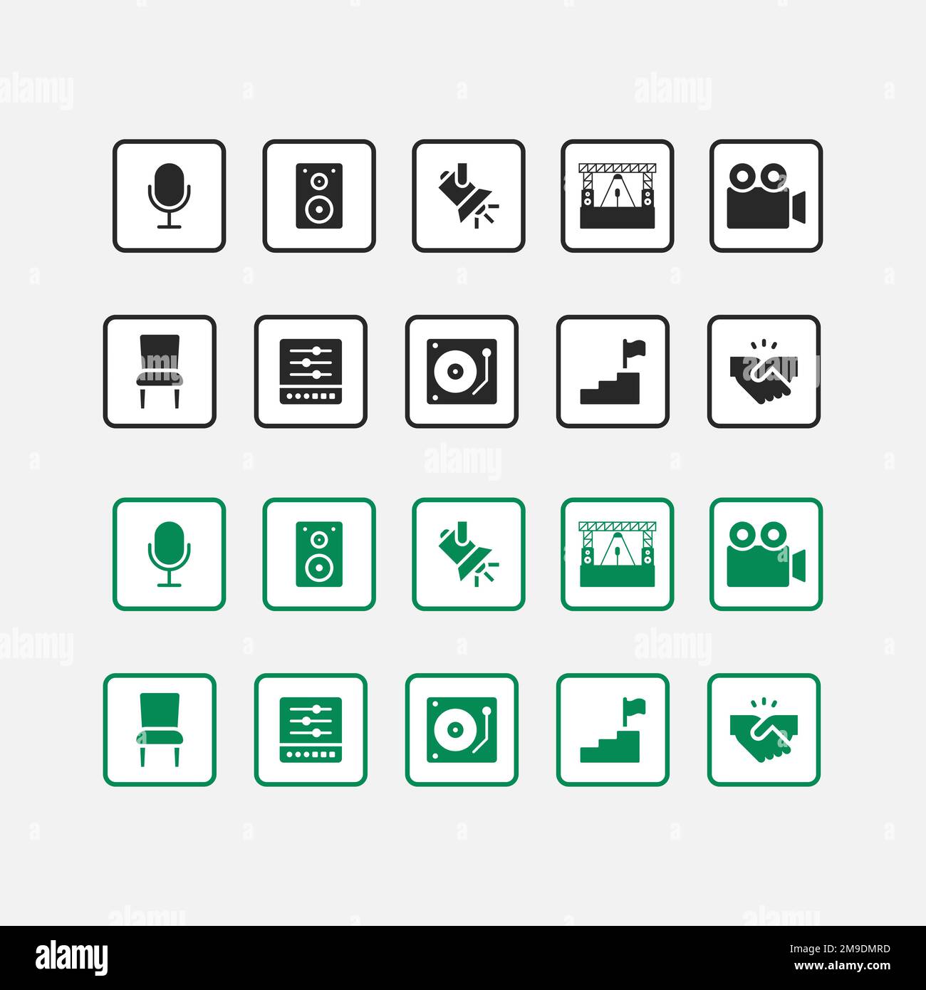 icon set suitable for music concert event, icon modern and simple ...