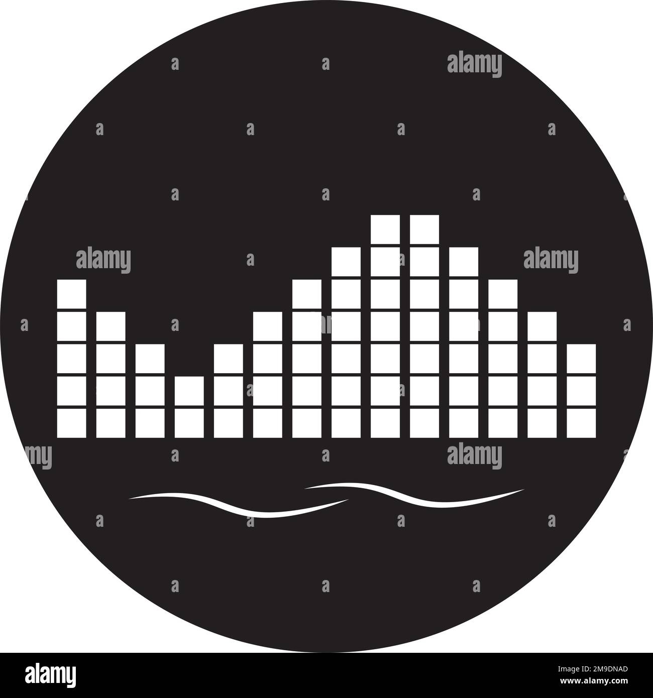sound wave music logo vector illustration Stock Vector Image & Art - Alamy