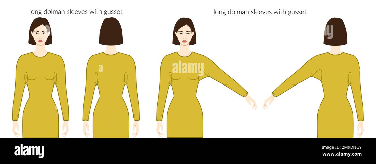 Dolman with gusset sleeves Magyar long length clothes - dresses, tops ...