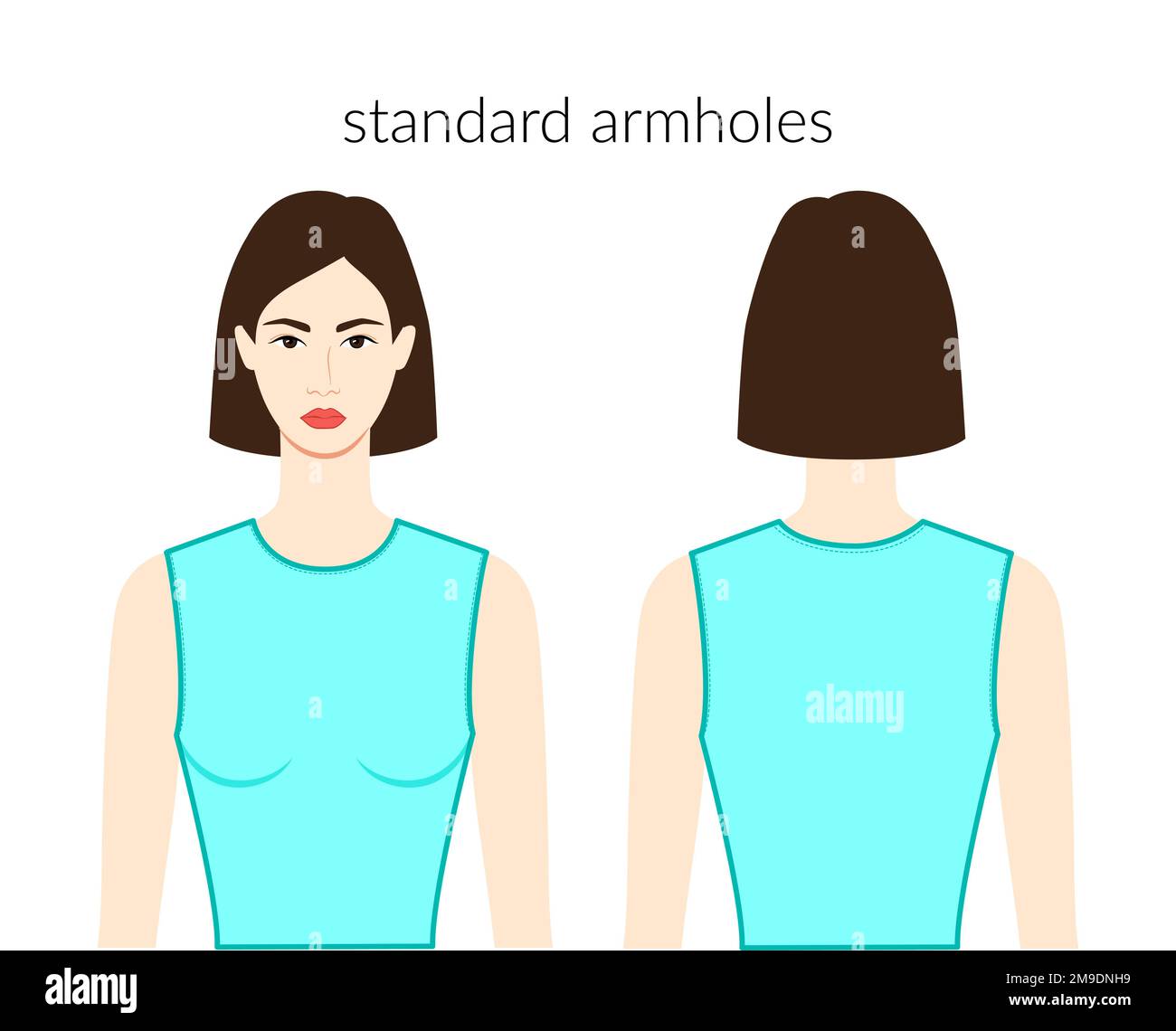 Standard armholes sleeves clothes - dresses, top, shirt technical ...