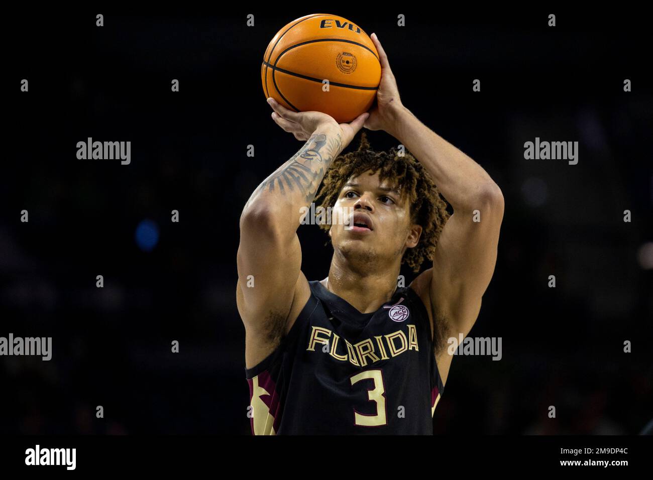 South Bend, Indiana, USA. 17th Jan, 2023. Florida State forward Cameron ...