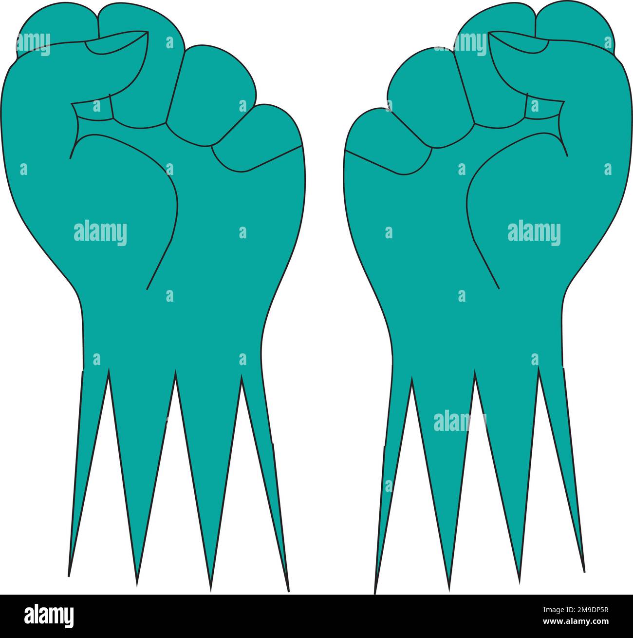 Hand punch fist line Cut Out Stock Images & Pictures - Alamy