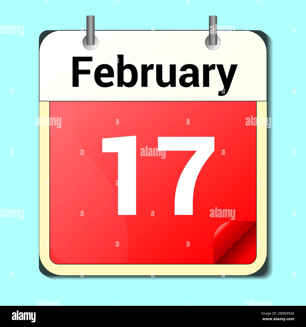 day on the calendar, vector image format, February 17 Stock Vector ...