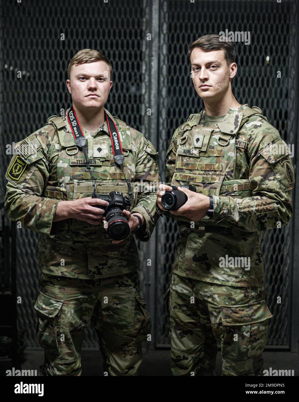 U.S. Army Spc. RJ Koreis and Spc. Mark Tellgren, assigned to 3rd ...