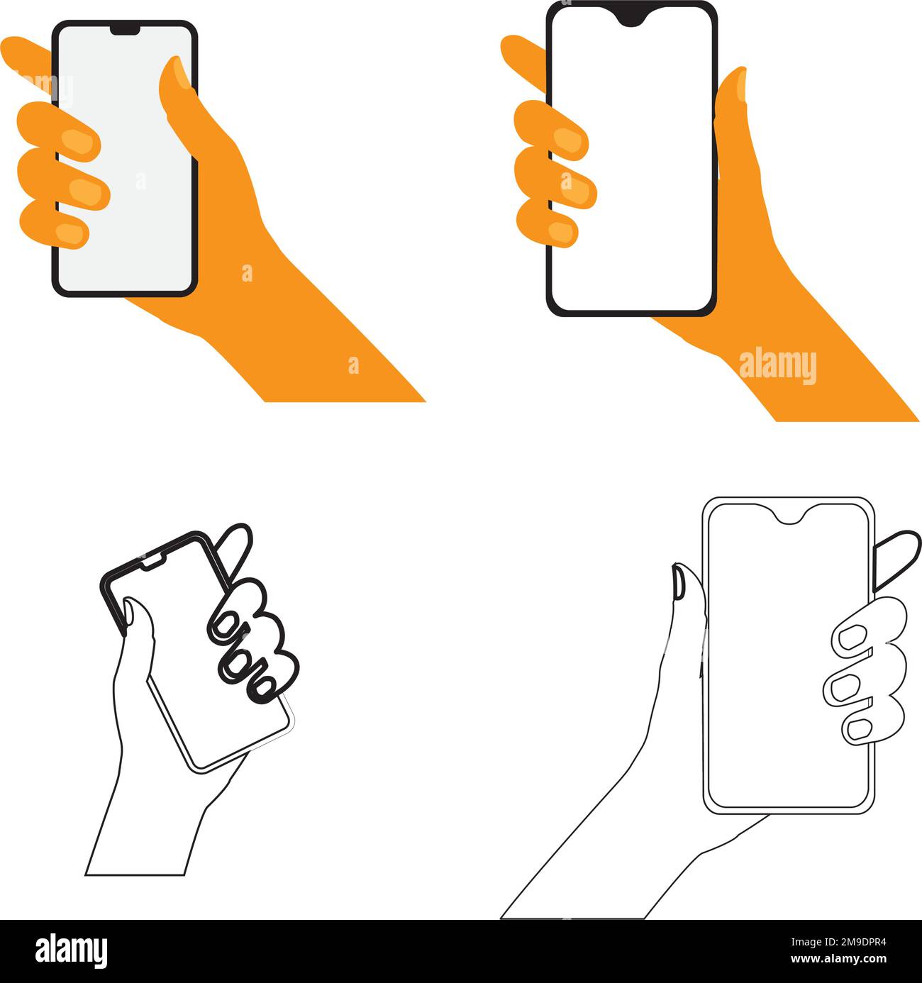 hand phone logo vektor illustration design Stock Vector Image & Art - Alamy