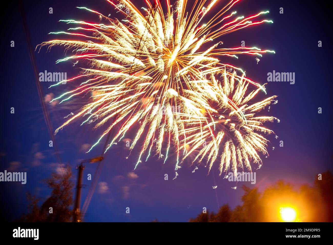 Colorful fireworks holiday night sky hi-res stock photography and ...