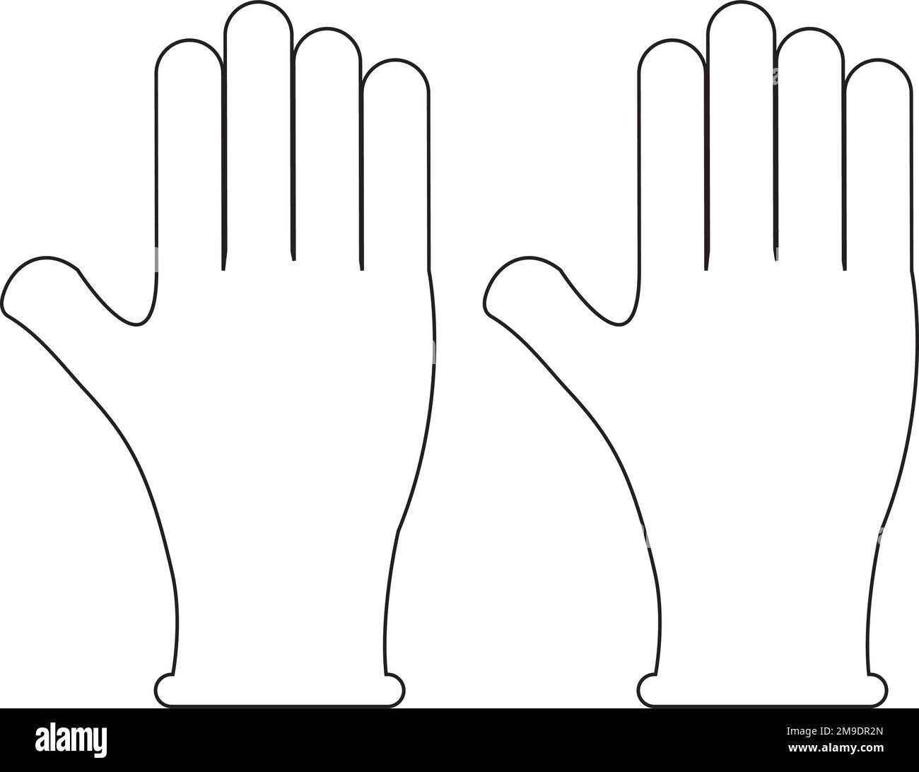 Rubber gloves vector vectors Cut Out Stock Images & Pictures - Alamy