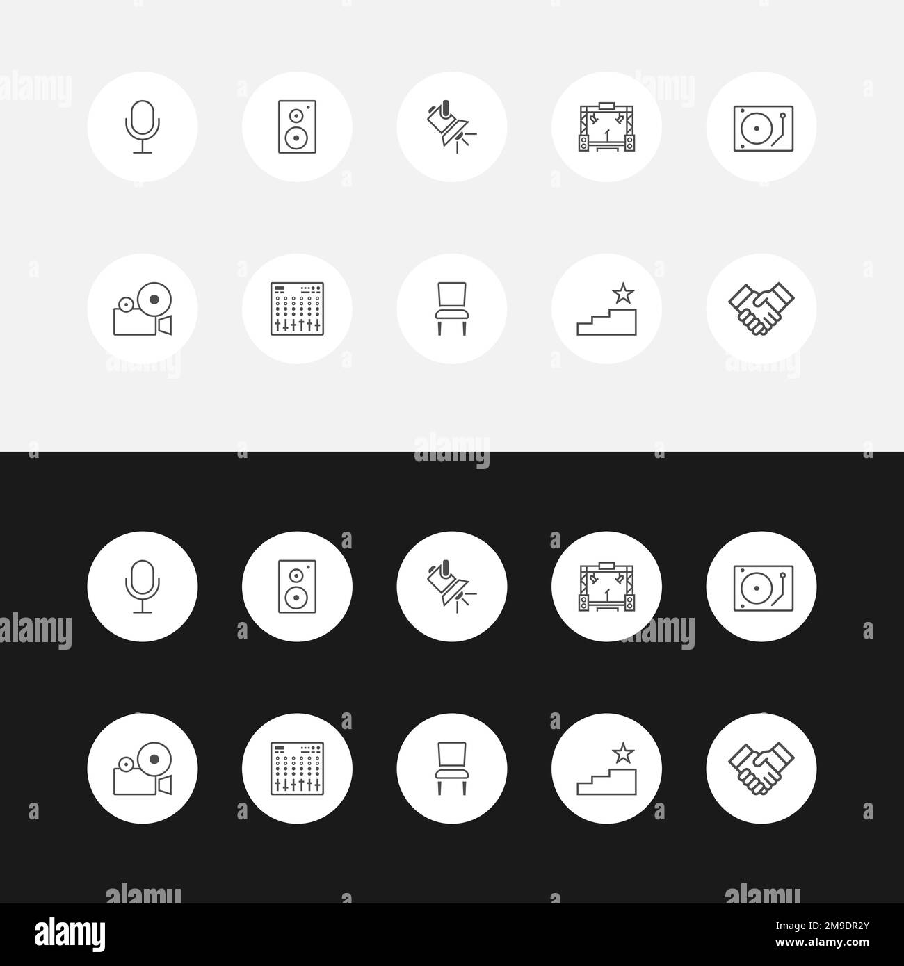 icon set suitable for music concert event, icon modern and simple ...