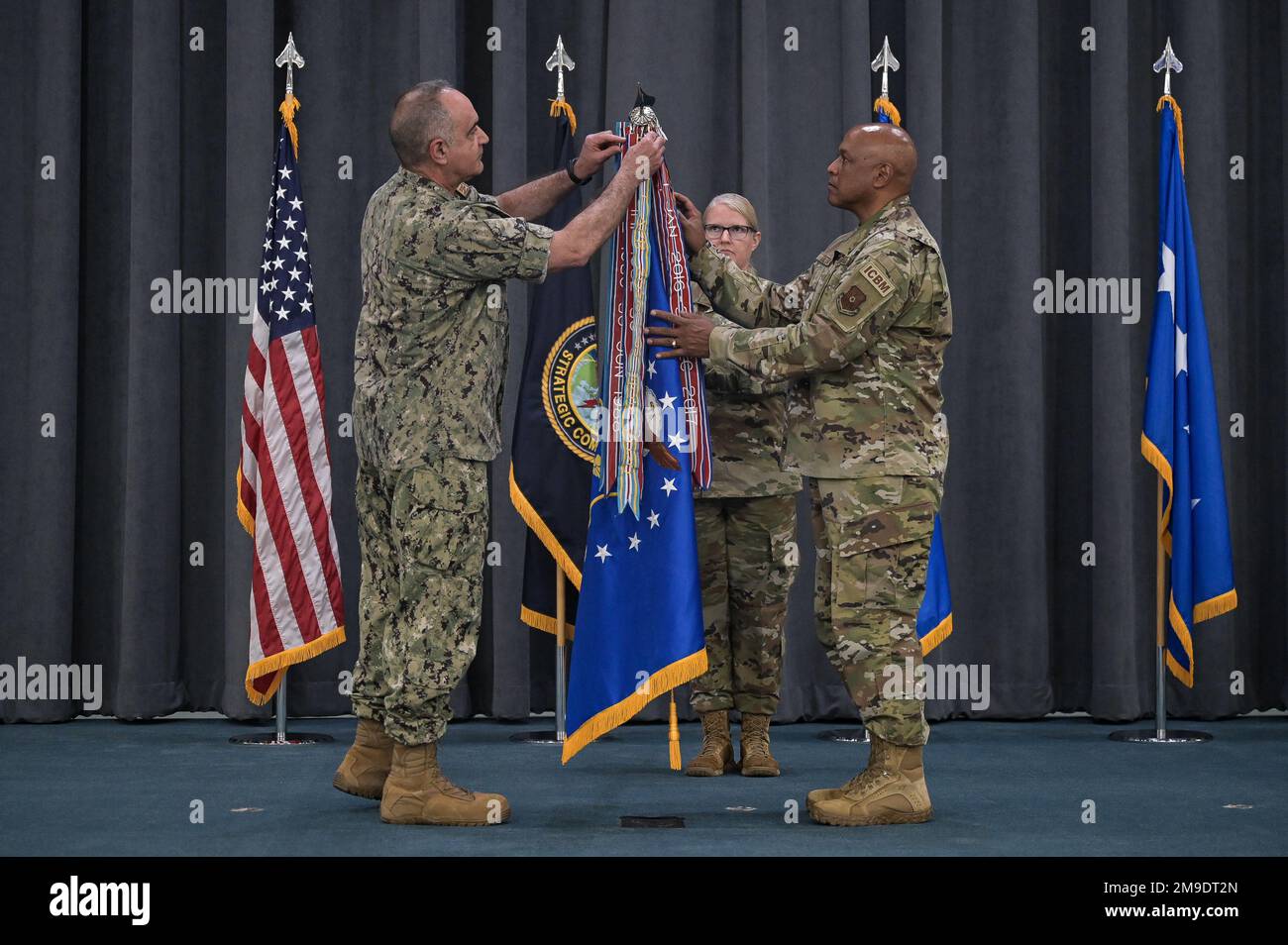 Adm. Charles Richard, left, U.S. Strategic Command commander, and Gen ...
