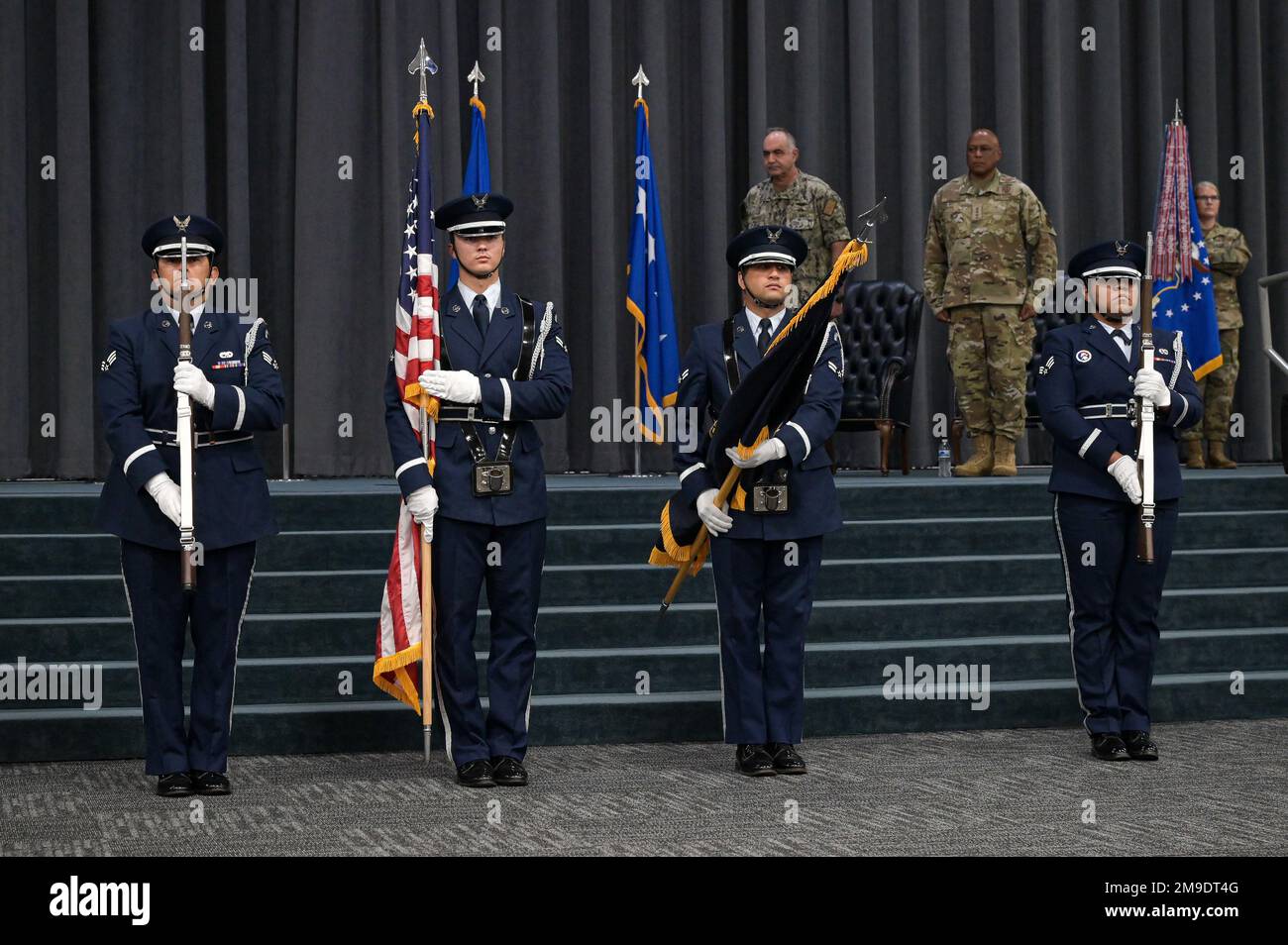 Barksdale Air Force Base Honor Guard presents the United States Flag ...