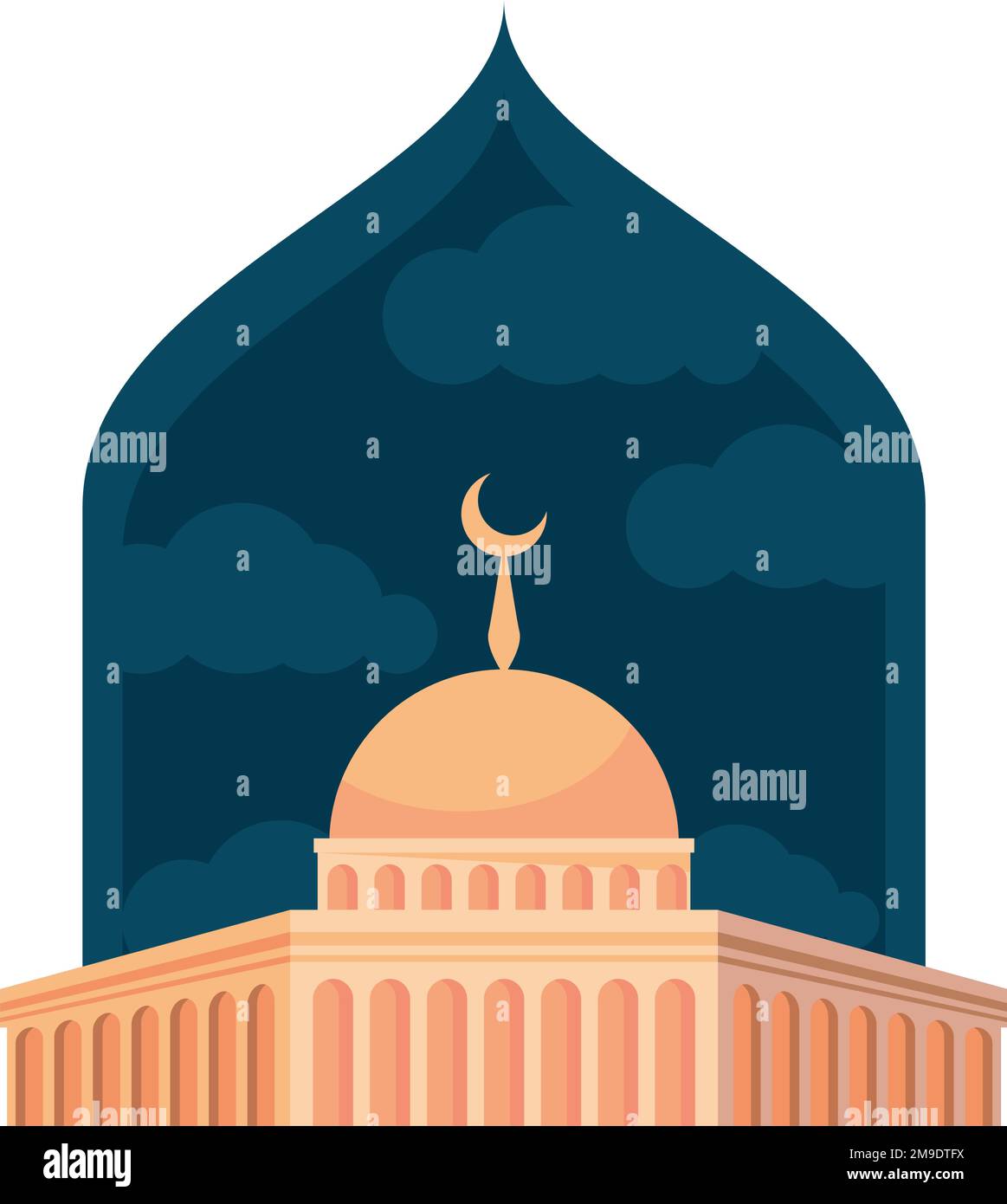 muslim mosque in frame Stock Vector Image & Art - Alamy