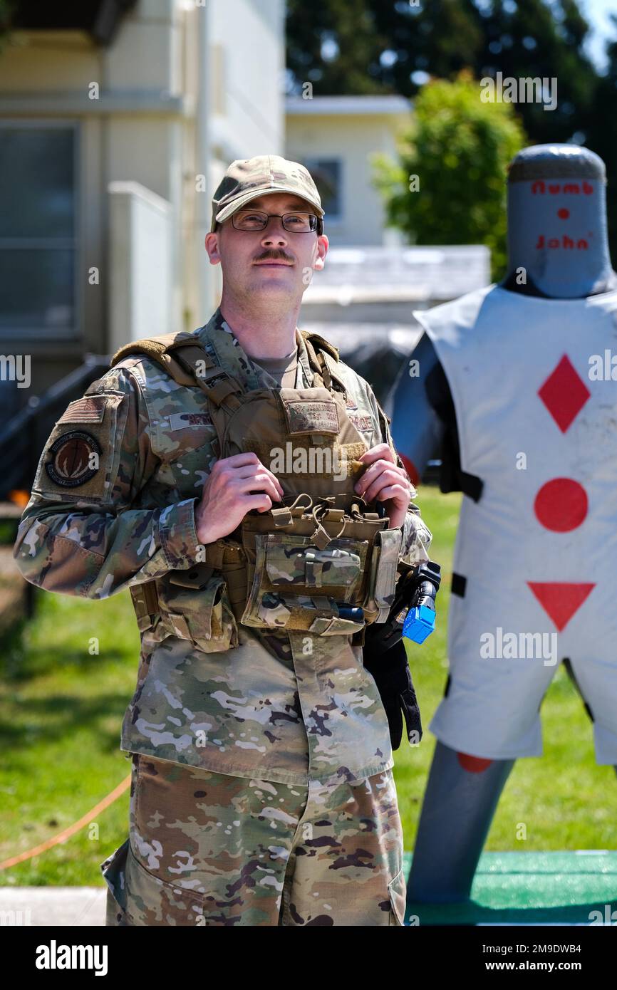 TSgt Josiah Brodsky, 35 Security Forces member, stands in front of ...