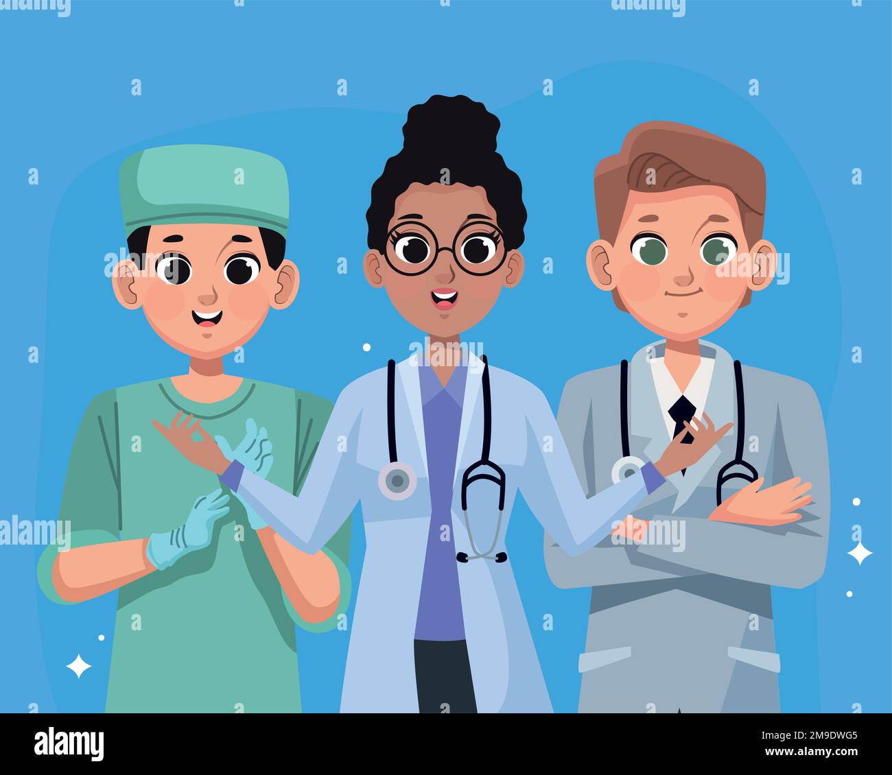 Young doctors hospital Stock Vector Images - Alamy