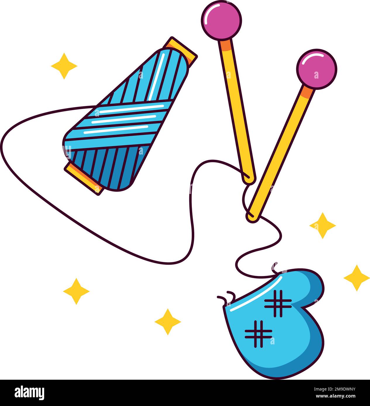 Embroider with needles Stock Vector Images - Alamy