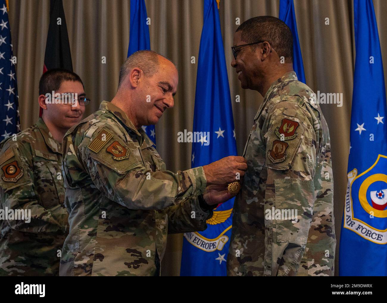 U.S. Air Force Gen. Jeffrey Harrigian, center, U.S. Air Forces in ...