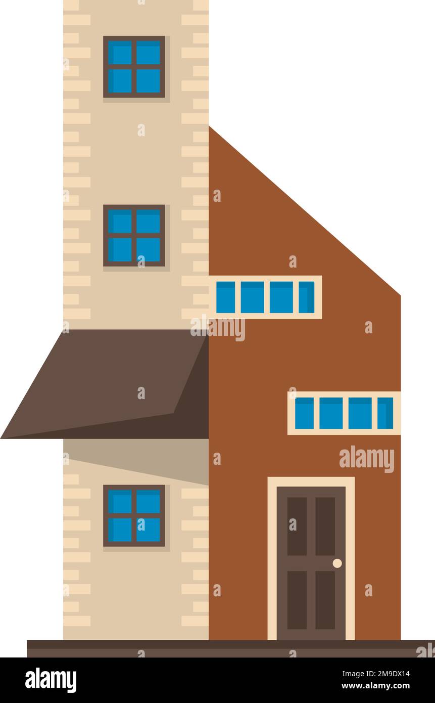 beige and red house facade Stock Vector Image & Art - Alamy