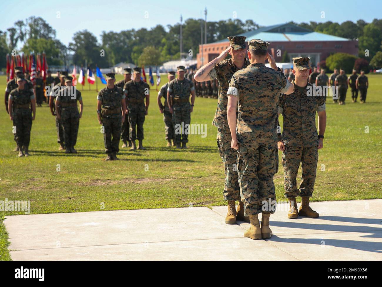 U.S. Marine Corps Sgt. Maj. Daniel Krause, the outgoing sergeant major ...