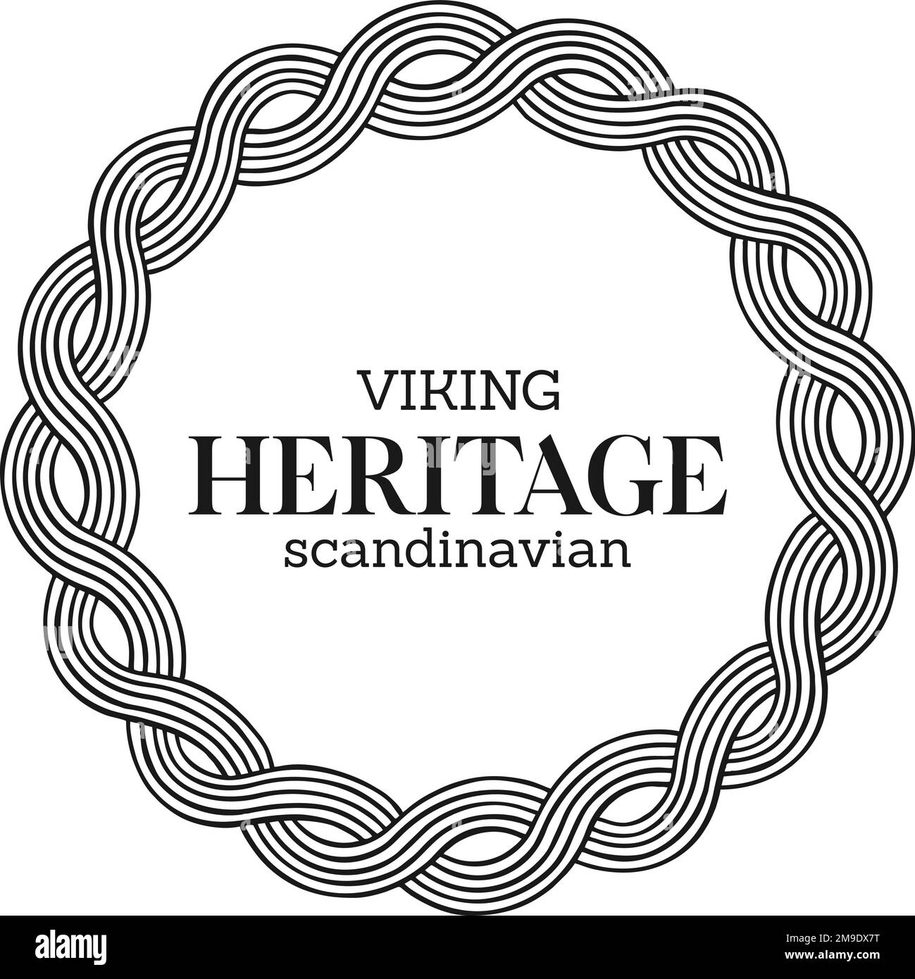 Vintage viking scandinavian heritage swirl ornament outline vector ...