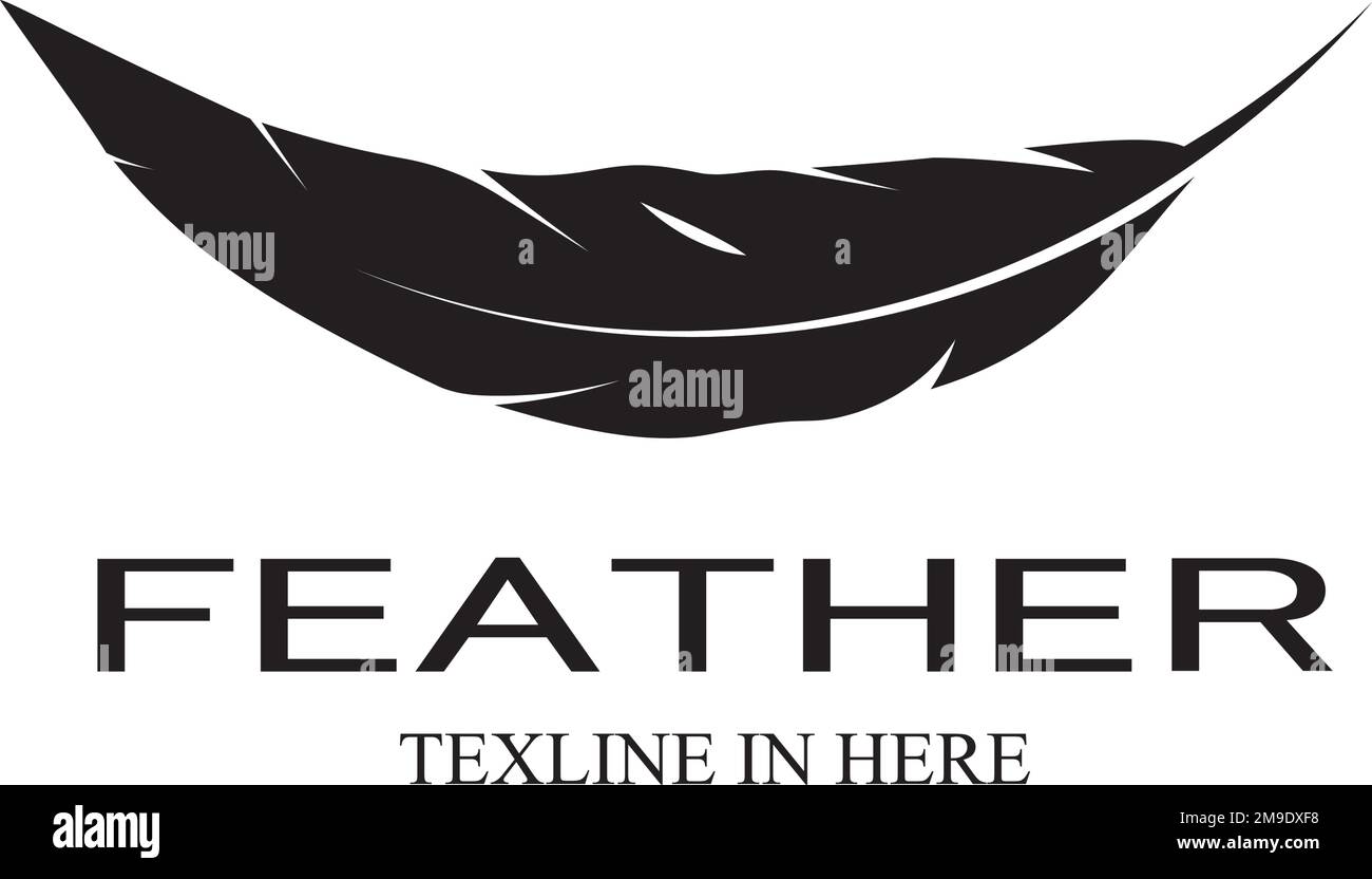 feather pen icon logo illustration design Stock Vector Image & Art - Alamy