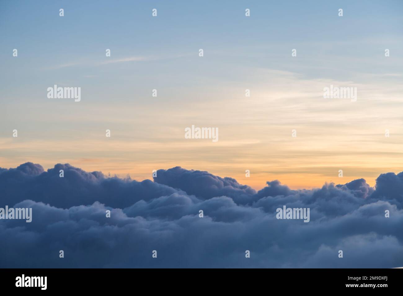 Beautiful sky and clouds before sunset shoot on the airplane Stock ...