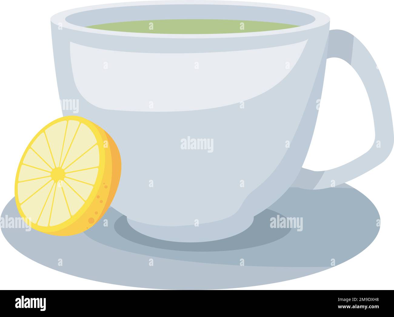 Lemon tea in transparent cup Stock Vector Images - Alamy