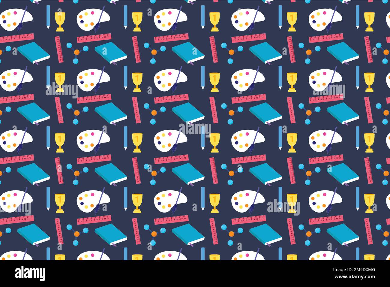 Special endless educational backdrop pattern decoration with the ...