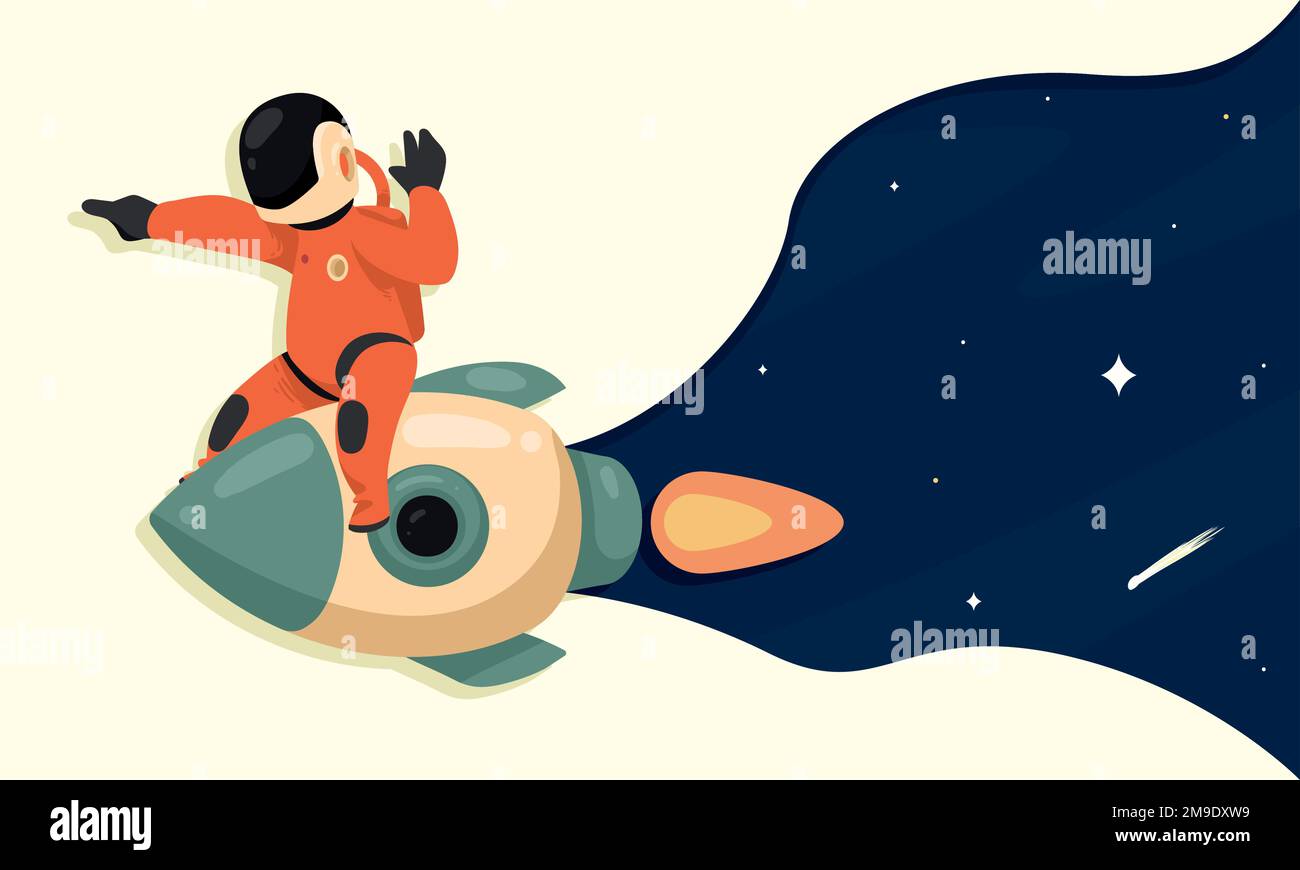 astronaut in rocket Stock Vector Image & Art - Alamy