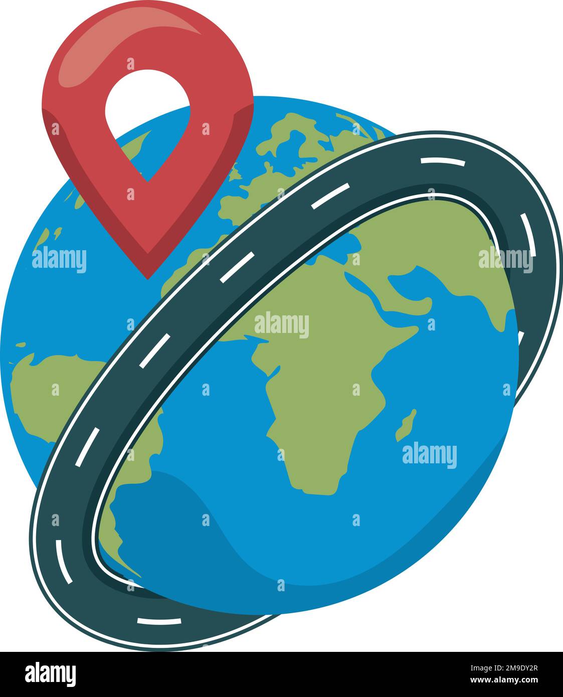 Gps location pin in earth Cut Out Stock Images & Pictures - Alamy