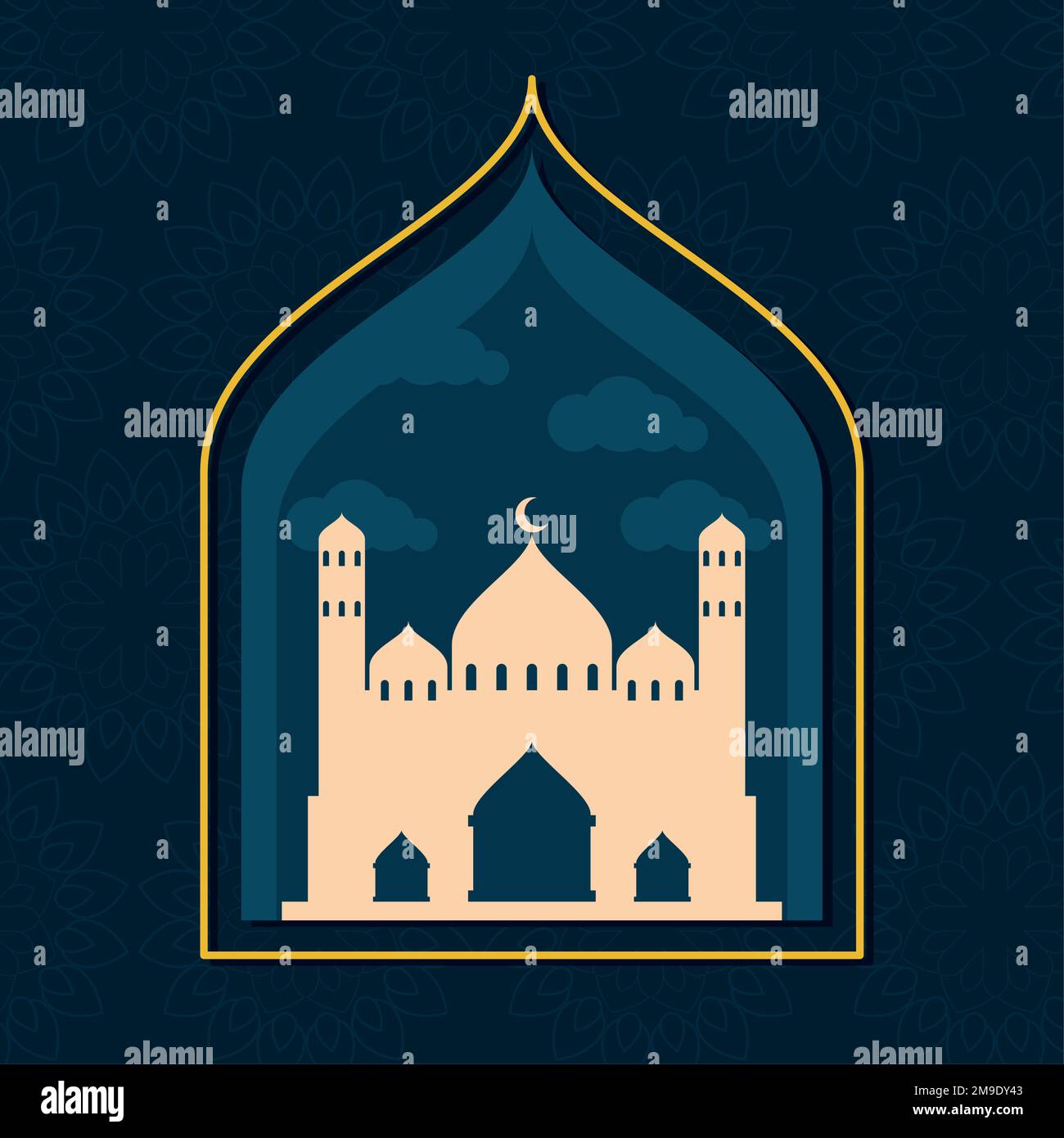 muslim mosque in frame Stock Vector Image & Art - Alamy