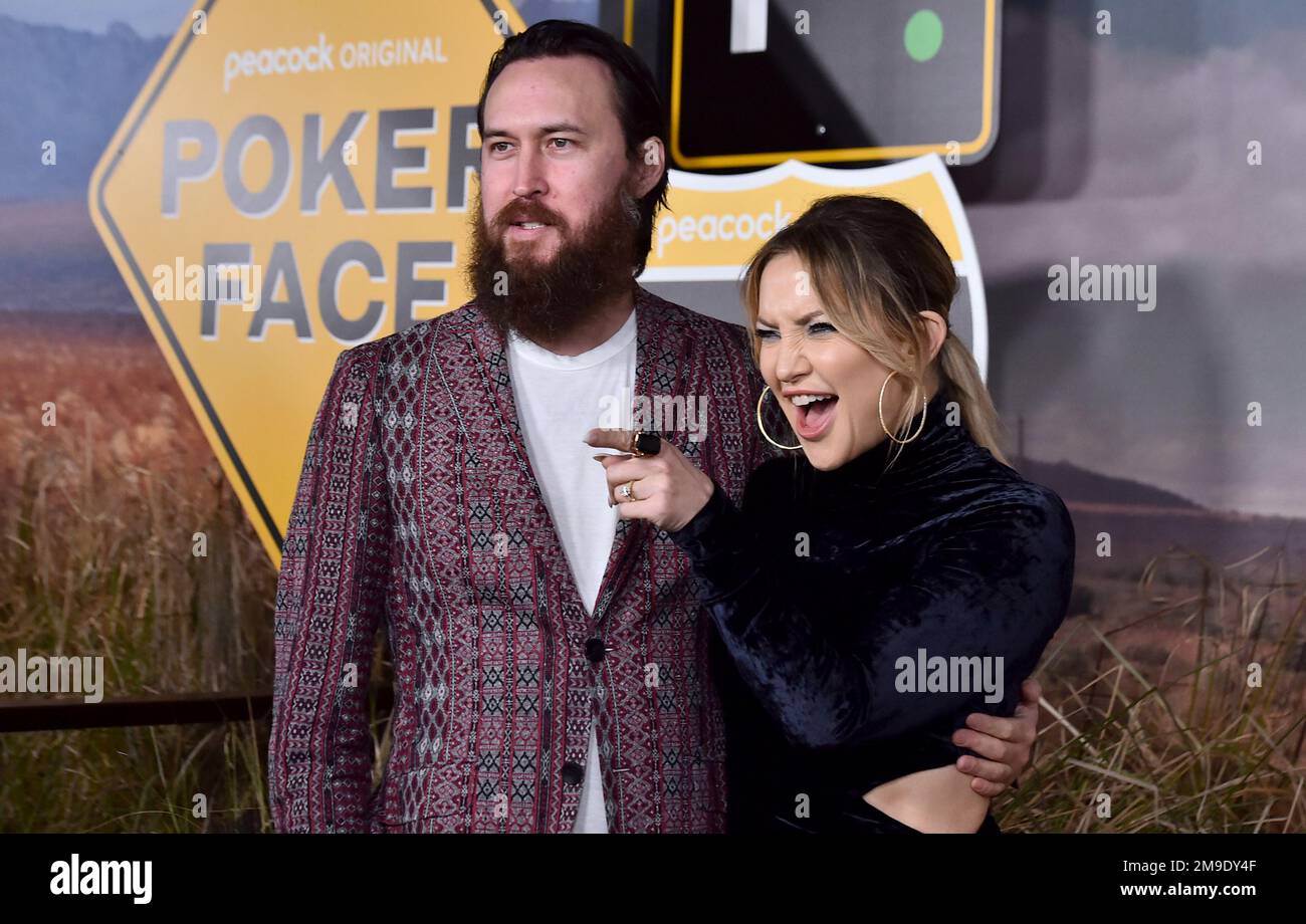 Danny Fujikawa, left, and Kate Hudson arrive at the premiere of "Poker ...