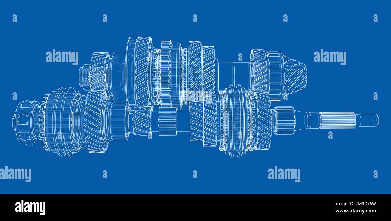 Gearbox sketch. Vector Stock Vector Image & Art - Alamy