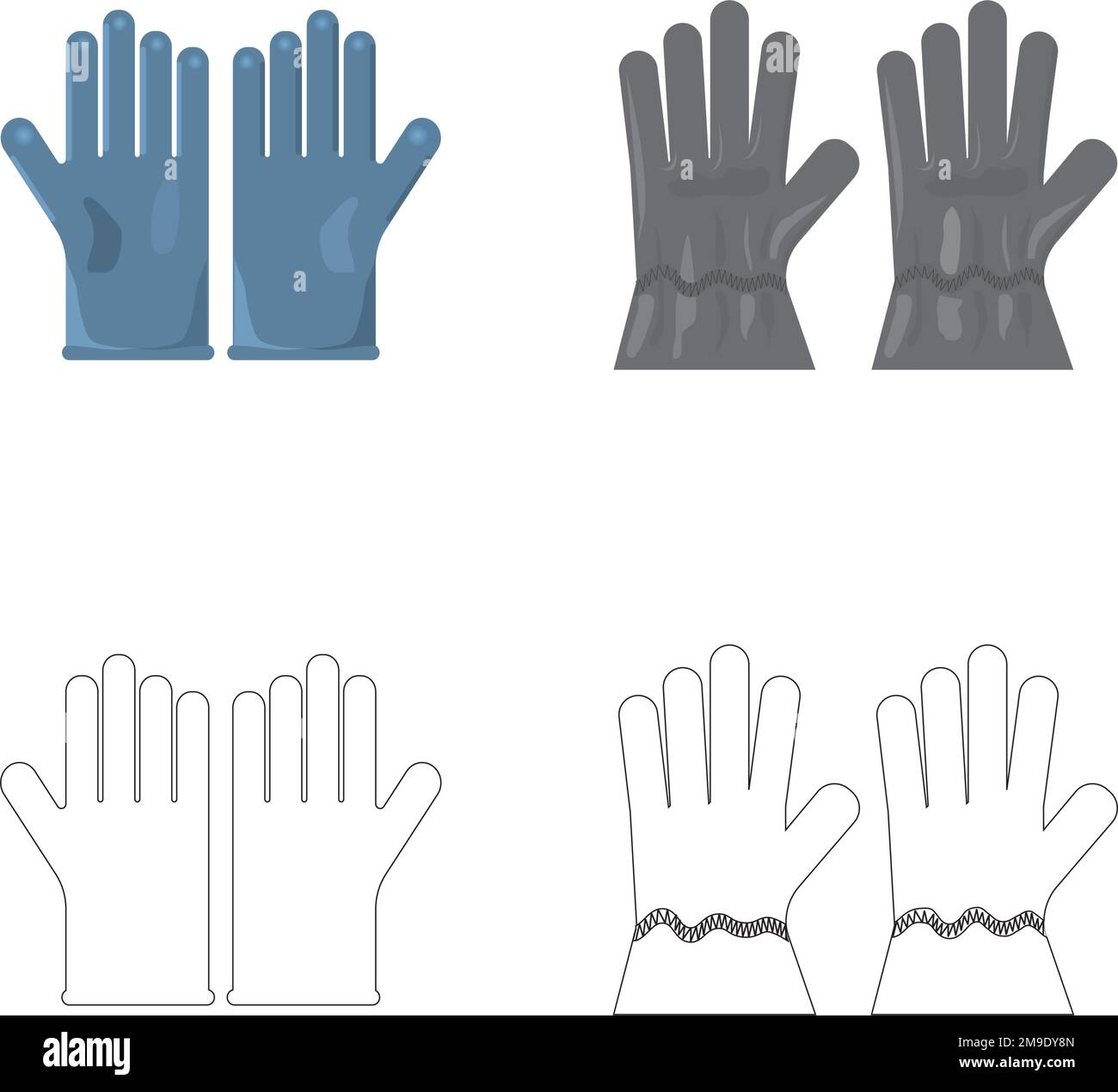 Glove vector vectors hi-res stock photography and images - Alamy