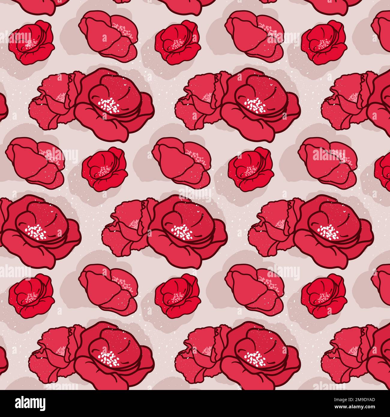 Red Poppies Seamless Pattern. Floral pattern for cover, print design ...