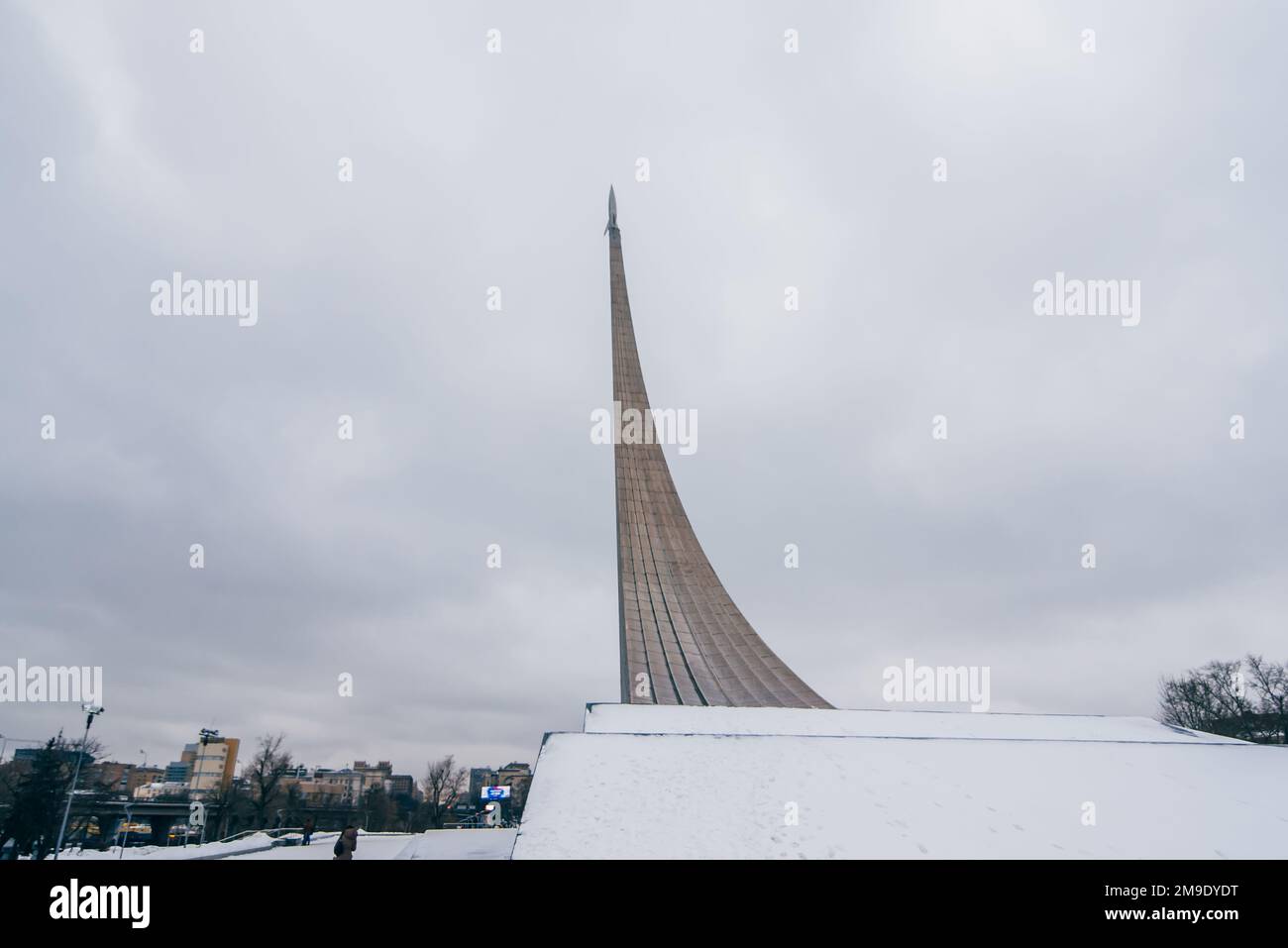 MOSCOW, RUSSIA - DECEMBER 25, 2016: Monument to the Conquerors of Space ...