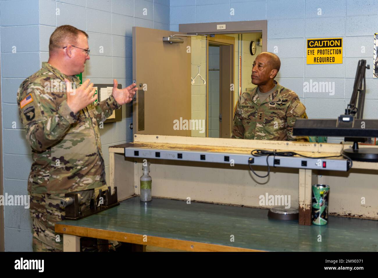 U.S. Army Lt. Gen. Charles R. Hamilton, right, deputy chief of staff, G ...