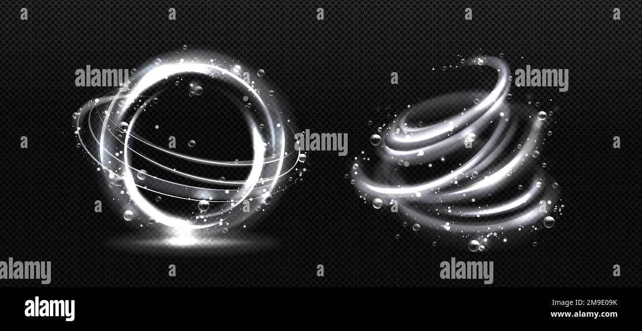 Light, wind or water swirls with bubbles. Liquid detergent, shampoo or ...