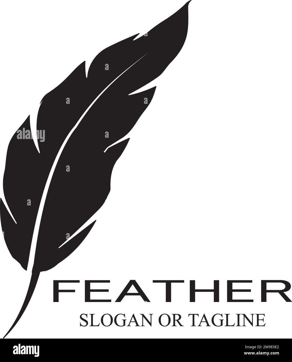 feather pen icon logo illustration design Stock Vector Image & Art - Alamy