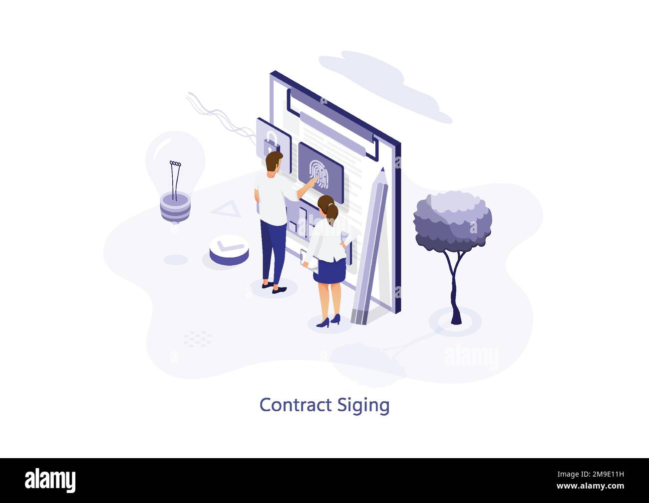Employment contract cartoon hi-res stock photography and images - Alamy