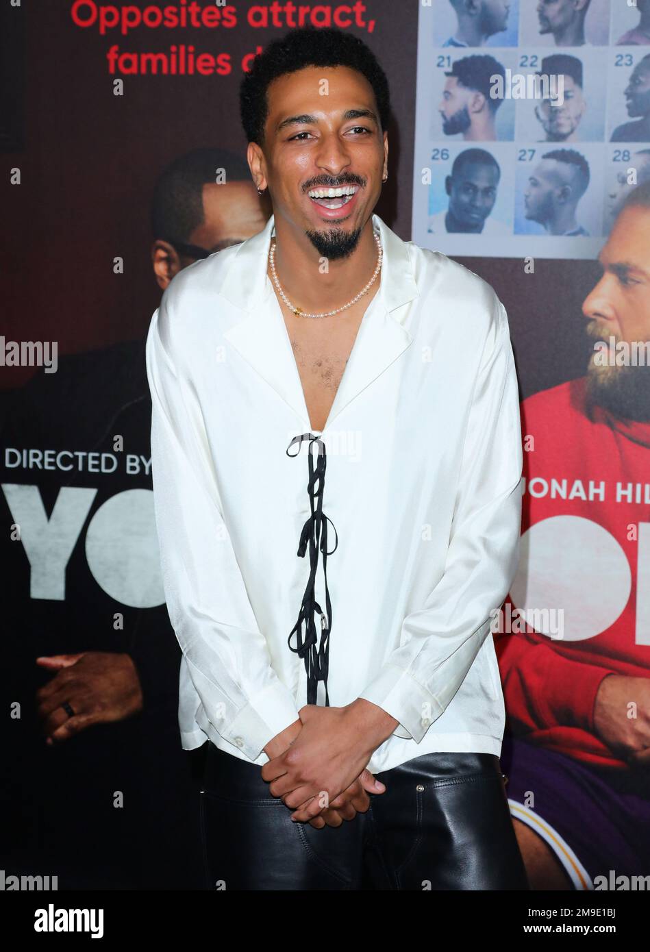 Travis Bennett arrives at YOU PEOPLE Los Angeles Premiere held at The Regency Village Theater in ...