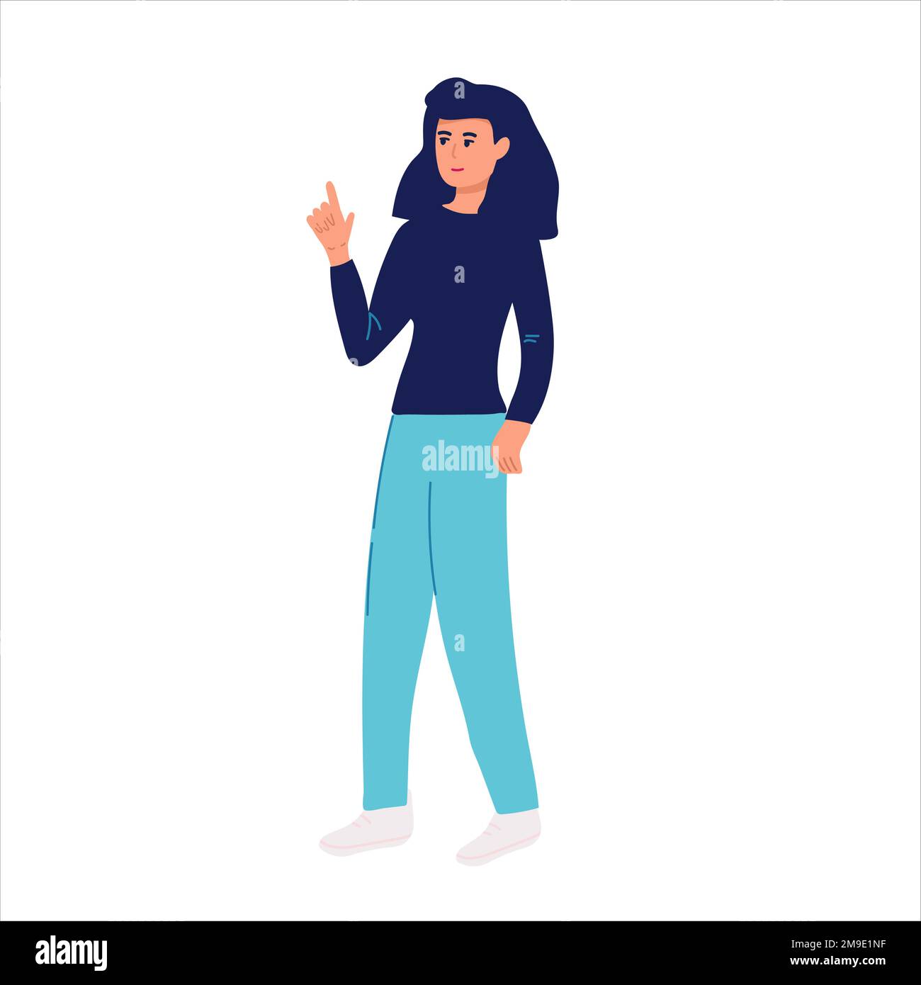 Cartoon woman making choice Stock Vector Images - Alamy