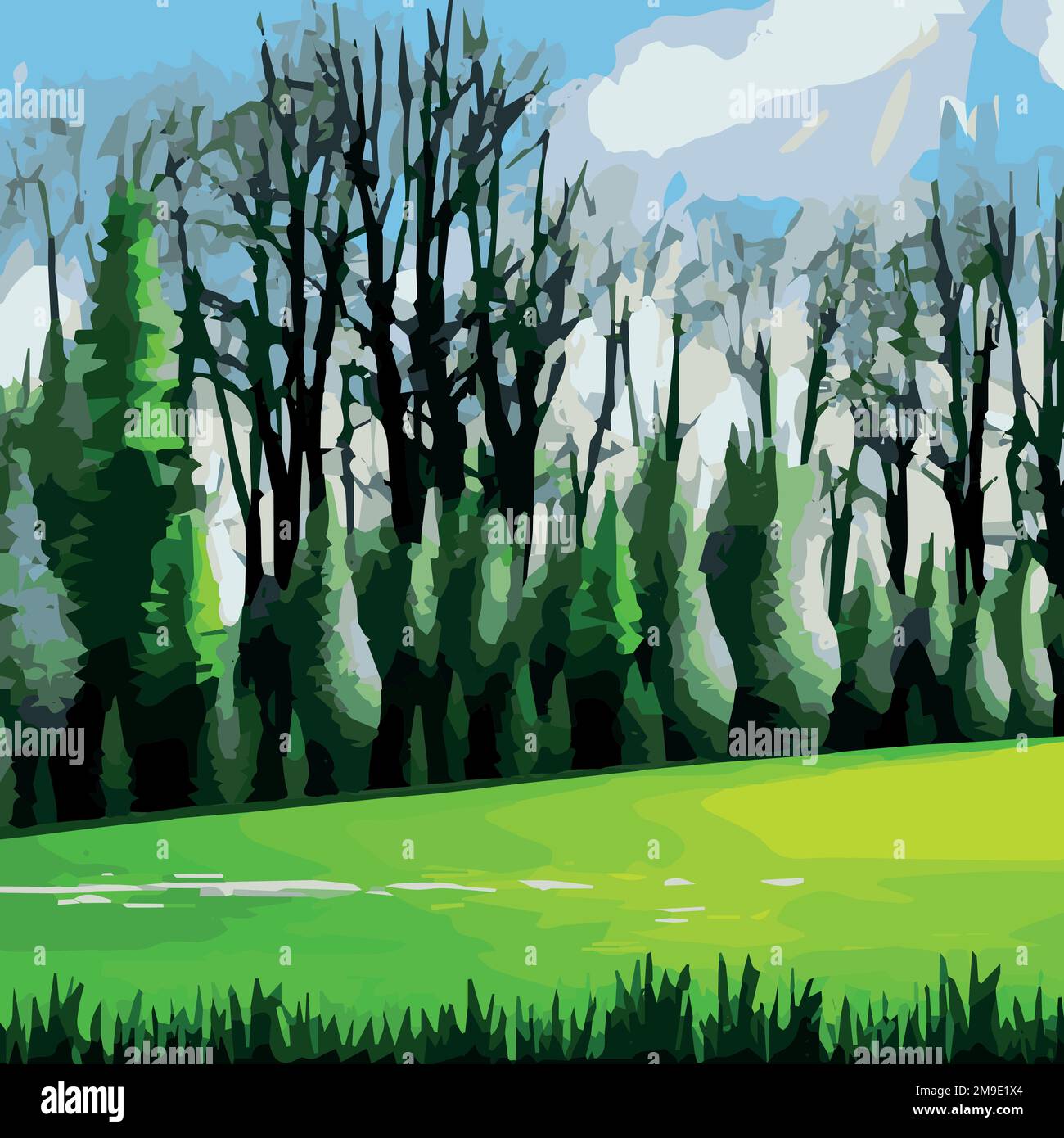 Rural scape Stock Vector Images - Alamy