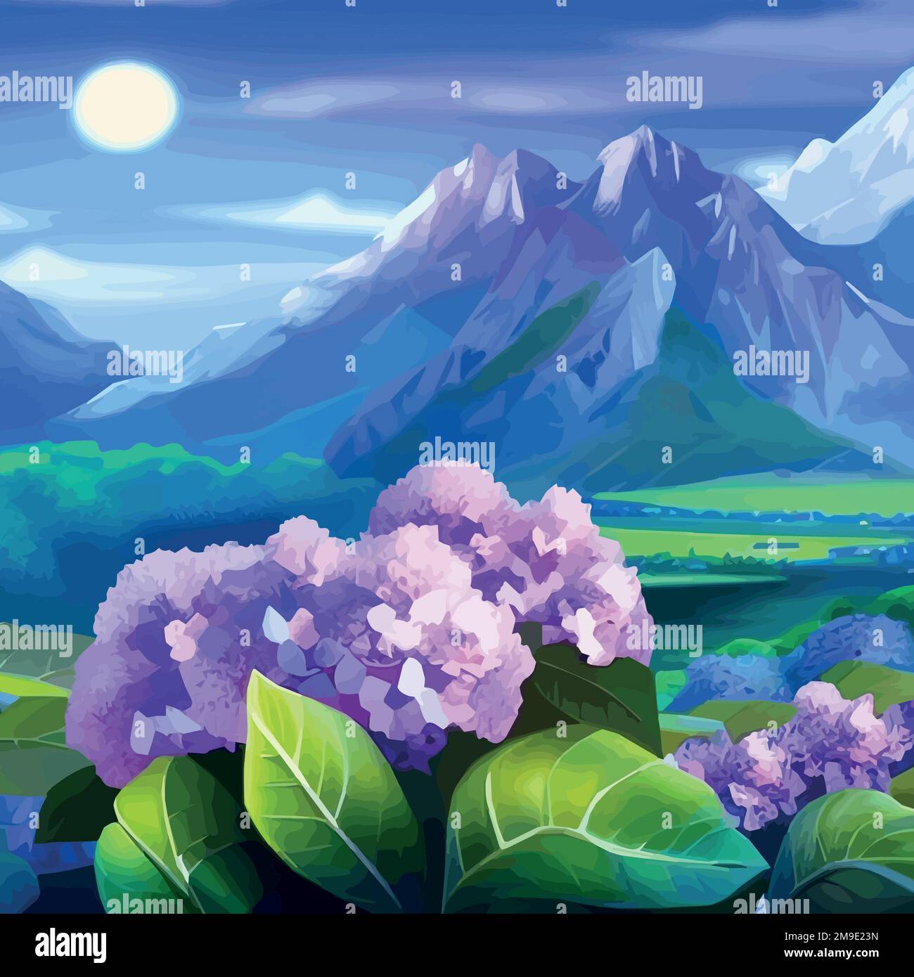 High mountain alpine flower Stock Vector Images - Alamy