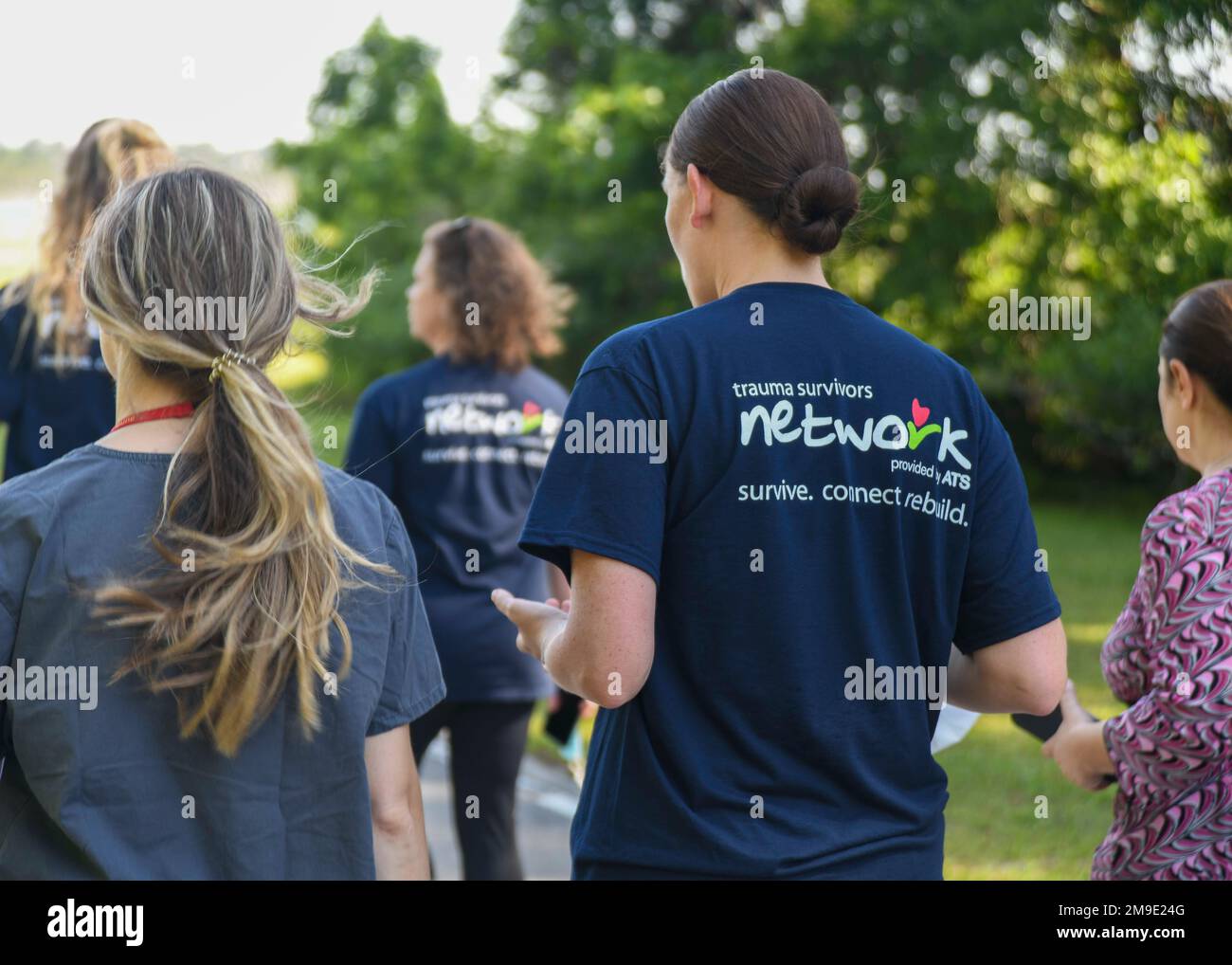 Naval Medical Center CAmp Lejeune staff walk along trauma survivors on ...