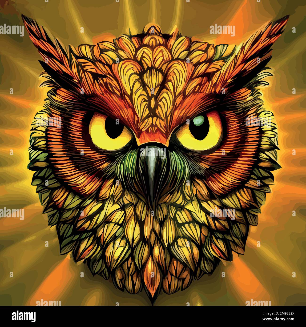 Hand painted bird Stock Vector Images - Alamy