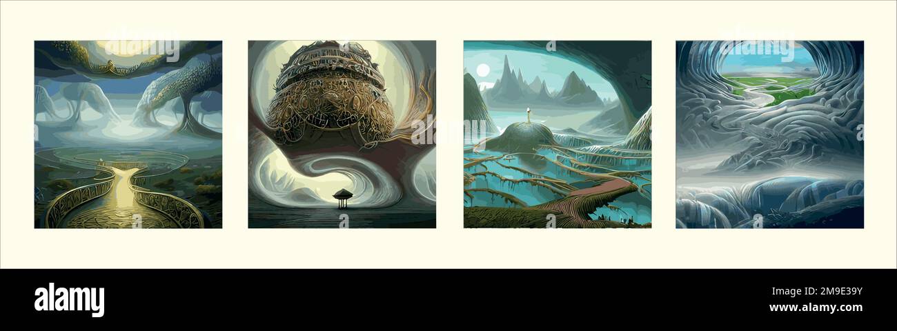 Abstract modern landscape posters hi-res stock photography and images ...