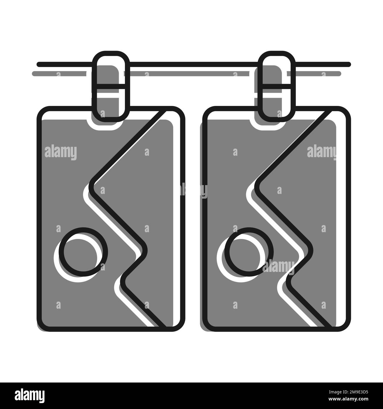 Linear filled with gray color icon. Couple Of Dry Shots. Preprocessing ...